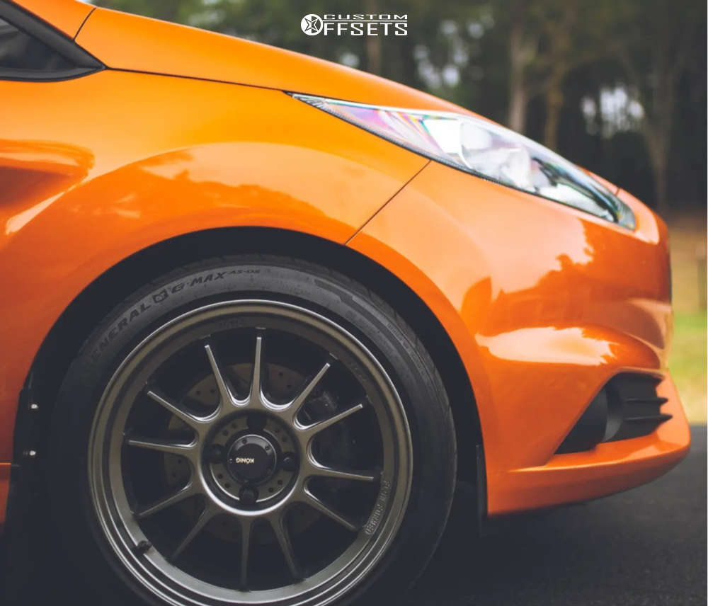 2017 Ford Fiesta with 17x8 40 Konig Hypergram and 205/45R17 Continental ...