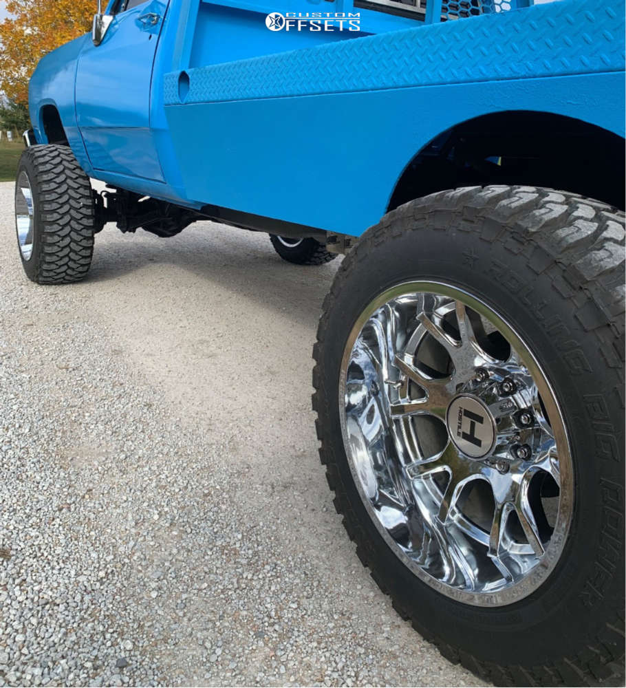 1984 Dodge D350 with 20x12 -44 Hostile Rage and 35/12.5R20 RBP Repulsor ...
