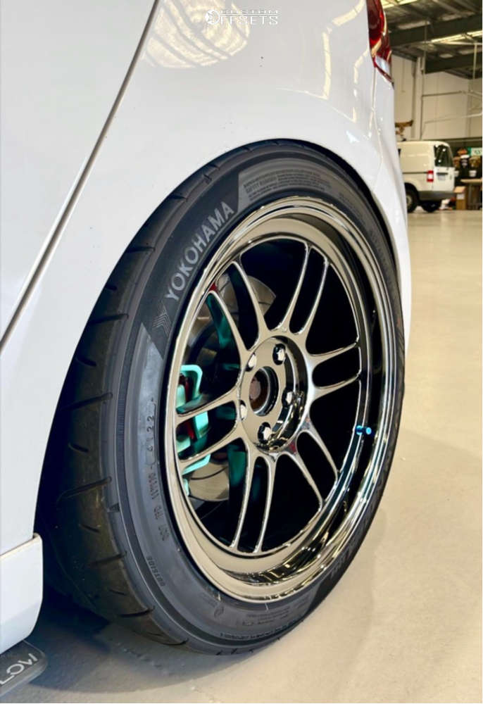 2012 Volkswagen Golf R with 18x9 35 Enkei Rpf1 and 235/40R18 Yokohama ...