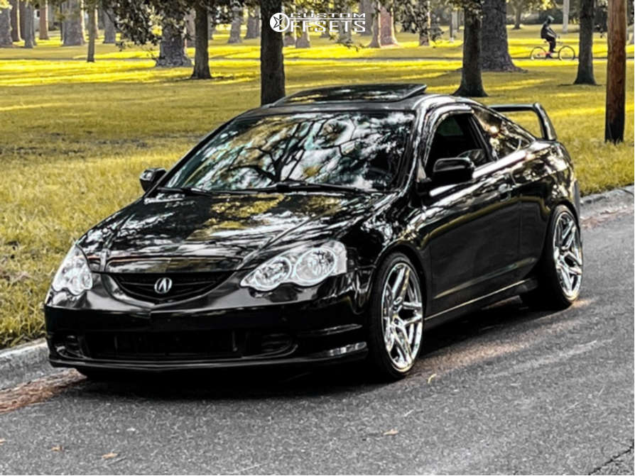 2002 Acura RSX with 18x9.5 38 Heritage Ebisu Monoc and 255/35R18 ...