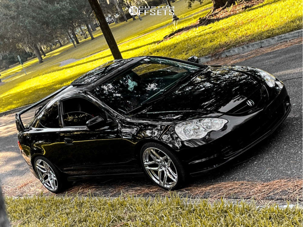 2002 Acura RSX with 18x9.5 38 Heritage Ebisu Monoc and 255/35R18 ...