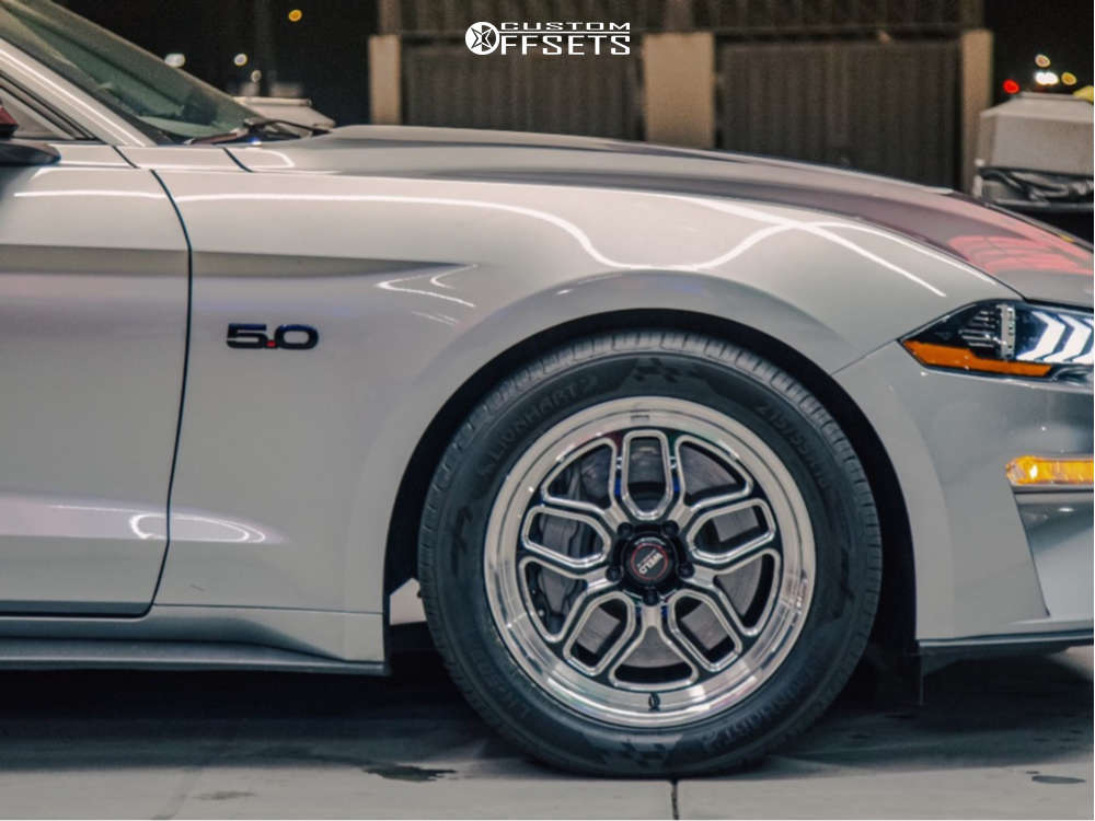 2022 Ford Mustang with 18x5 -23 Weld Racing Laguna and 215/55R18 ...