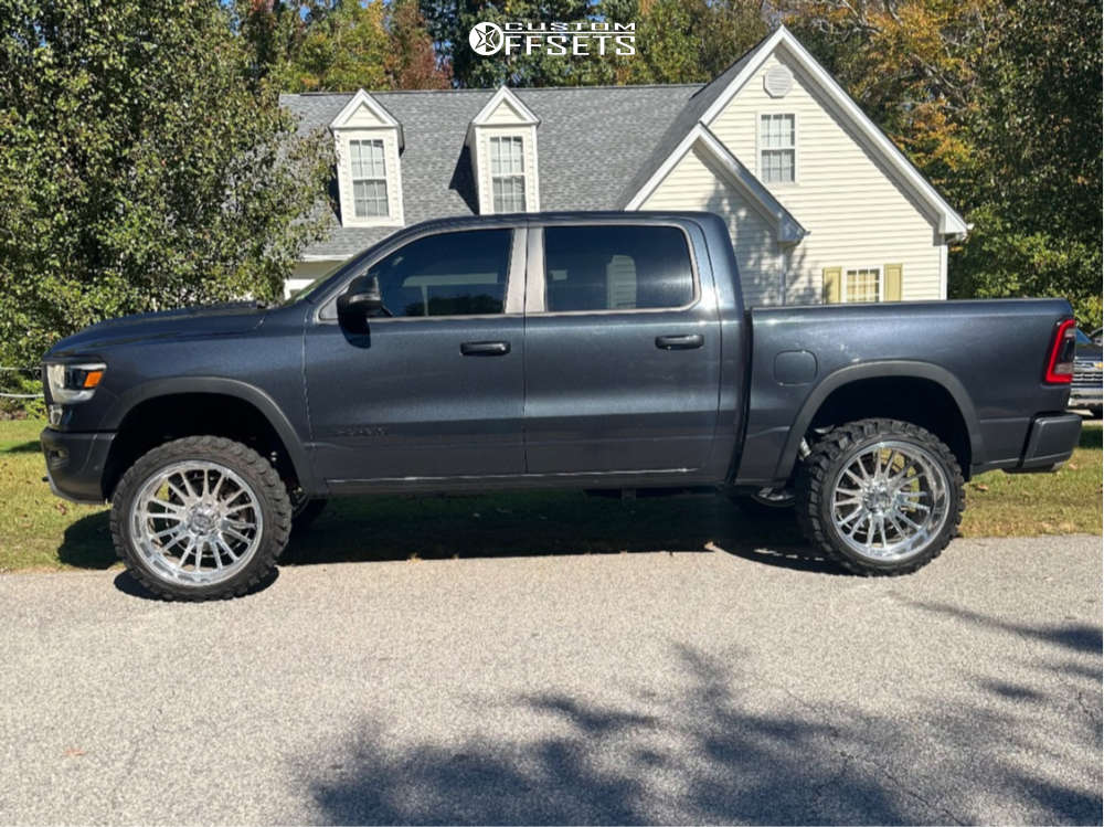2019 Ram 1500 with 24x12 -51 Hardrock H908 and 35/12.5R24 Gladiator ...