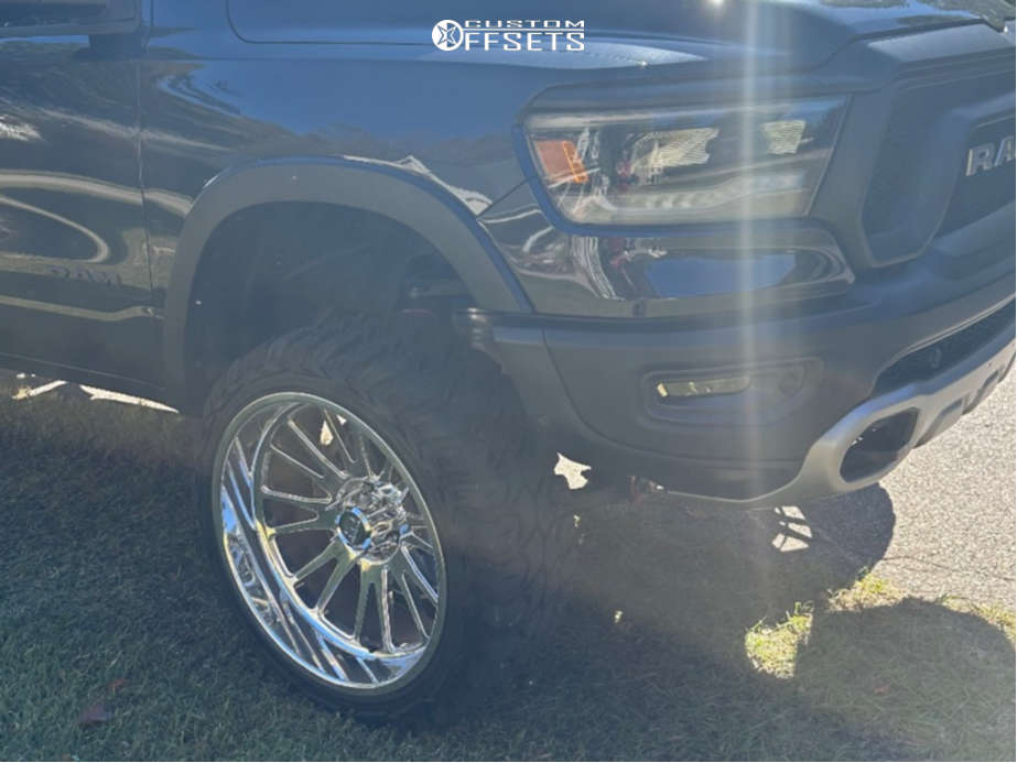 2019 Ram 1500 with 24x12 -51 Hardrock H908 and 35/12.5R24 Gladiator ...