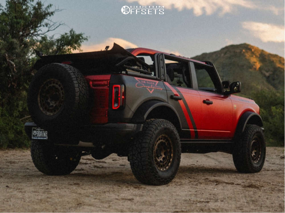 2023 Ford Bronco with 17x8.5 -18 Black Rhino Chamber and 35/12.5R17 ...
