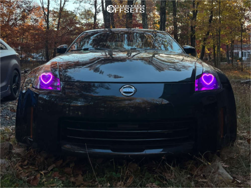 2008 Nissan 350Z with 18x9.5 22 Kansei Knp and 255/40R18 Yokohama Advan ...