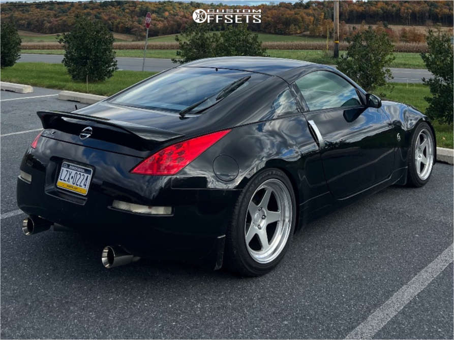 2008 Nissan 350Z with 18x9.5 22 Kansei Knp and 255/40R18 Yokohama Advan ...
