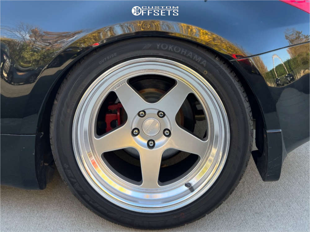 2008 Nissan 350Z with 18x9.5 22 Kansei Knp and 255/40R18 Yokohama Advan ...