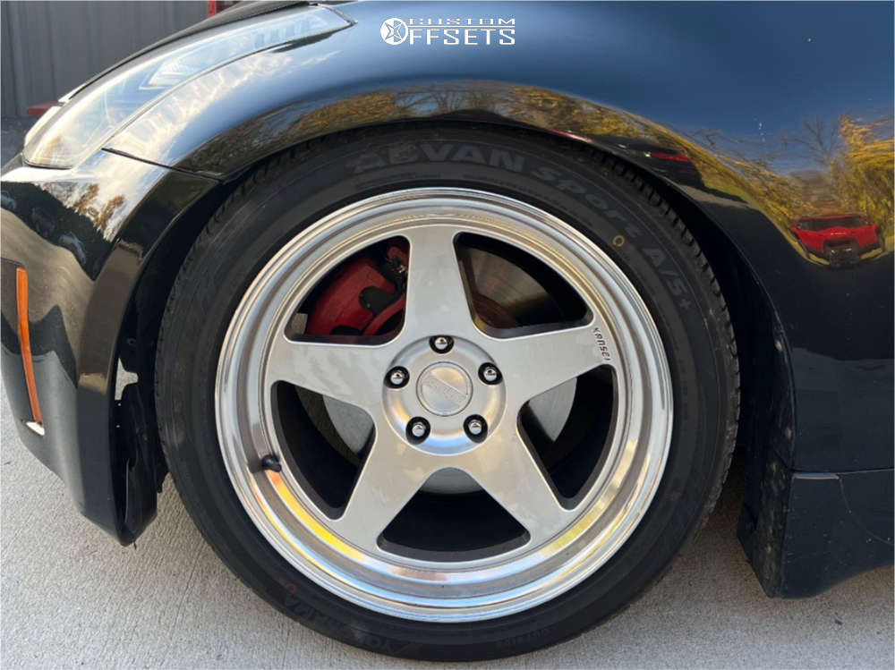 2008 Nissan 350Z with 18x9.5 22 Kansei Knp and 255/40R18 Yokohama Advan ...
