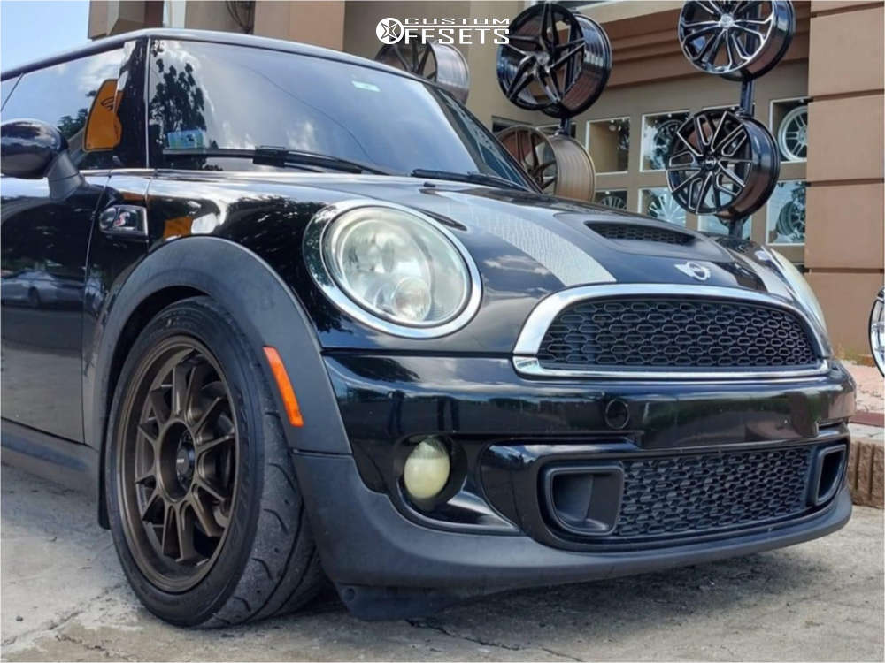 2013 Mini Cooper with 17x8 45 Konig Hypergram and 215/45R17 Falken ...