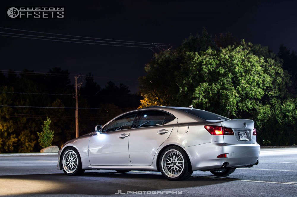 2007 Lexus IS250 with 18x8 34 JNC JNC005 and 225/40R18 Yokohama S Drive ...