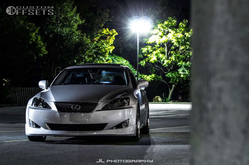 2007 Lexus IS250 with 18x8 34 JNC JNC005 and 225/40R18 Yokohama S Drive ...