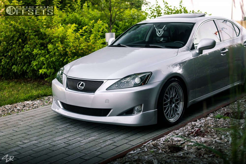 2007 Lexus IS250 with 18x8 34 JNC JNC005 and 225/40R18 Yokohama S Drive ...