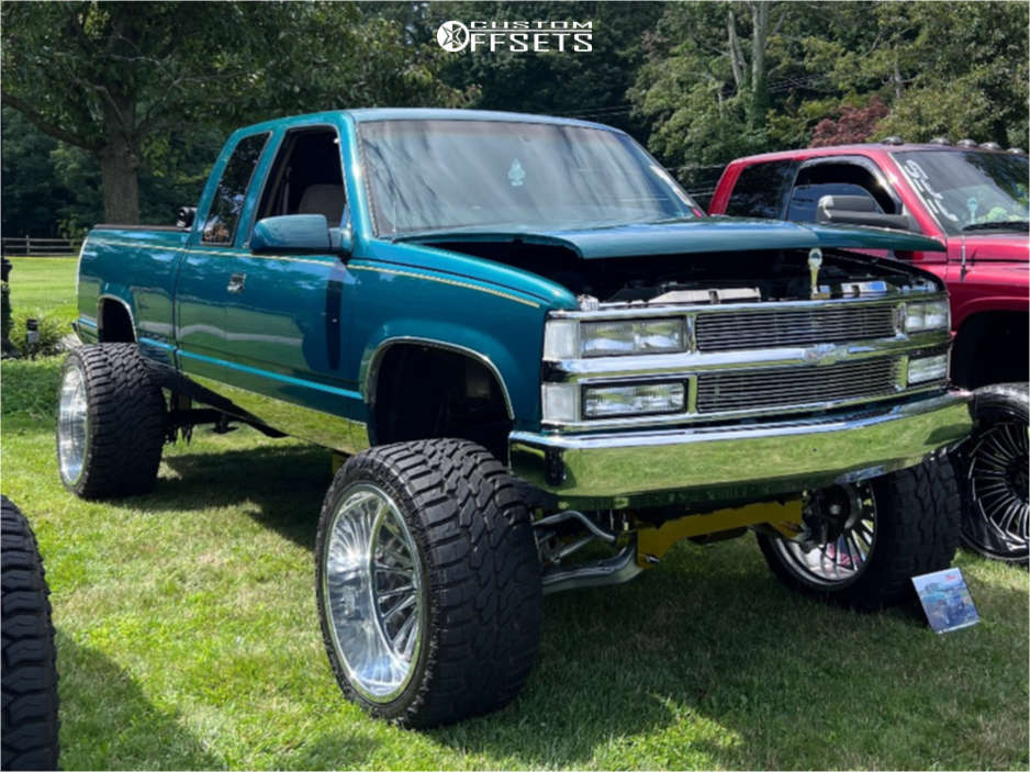 1997 Chevrolet K1500 with 24x14 -76 Axe Forged Af7 and 35/14.5R24 ...
