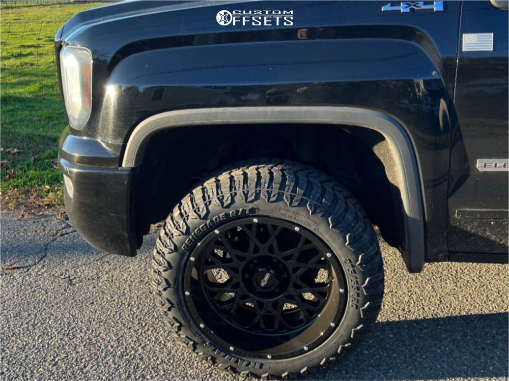 2016 GMC Sierra 1500 with 20x10 -25 Vision Rocker and 275/55R20 Radar ...