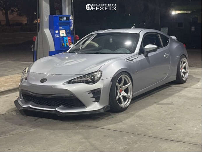 2017 Toyota 86 with 18x9.5 22 Kansei Tandem and 225/45R18 Hankook ...