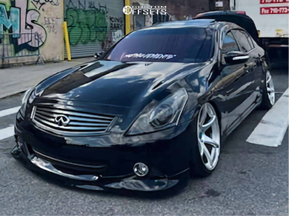 2010 INFINITI G37 with 19x10.5 22 Kansei Tandem and 245/35R19 ...