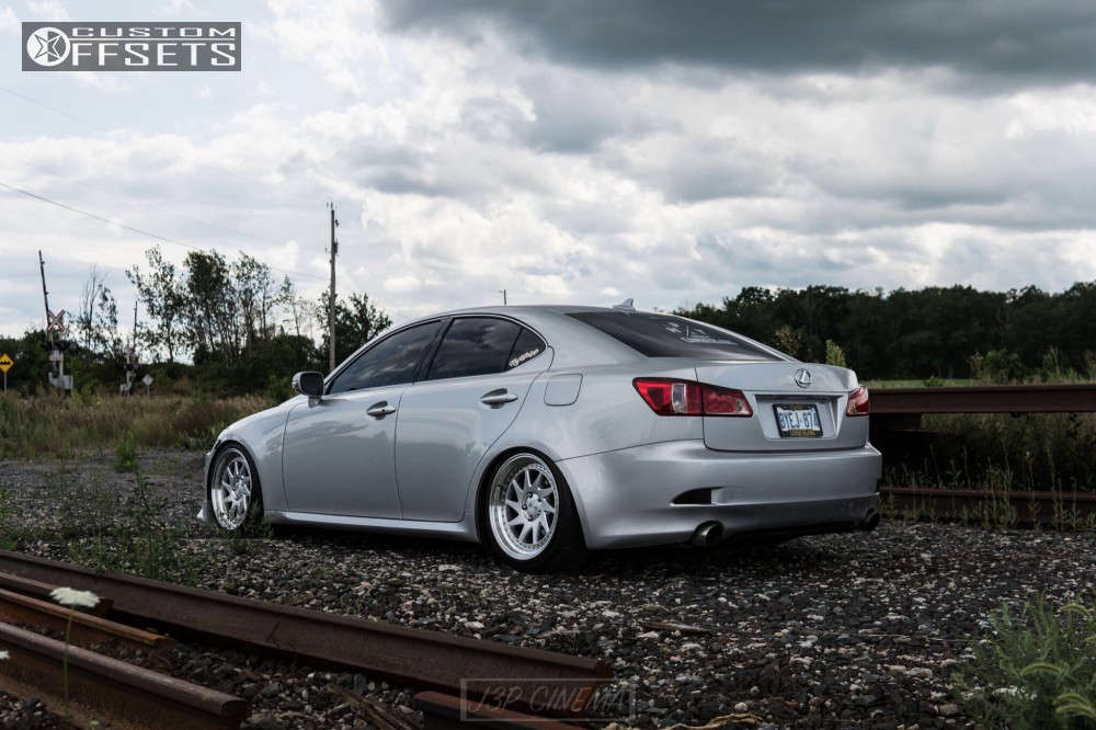 2011 Lexus IS250 with 18x8.5 35 ESR Sr09 and 225/35R18 Firestone All ...