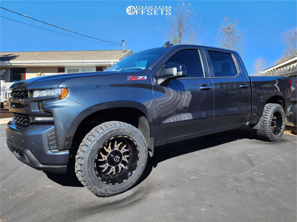 2019 Chevrolet Silverado 1500 with 20x10 -25 TIS 544mb and 33/12.5R20 ...