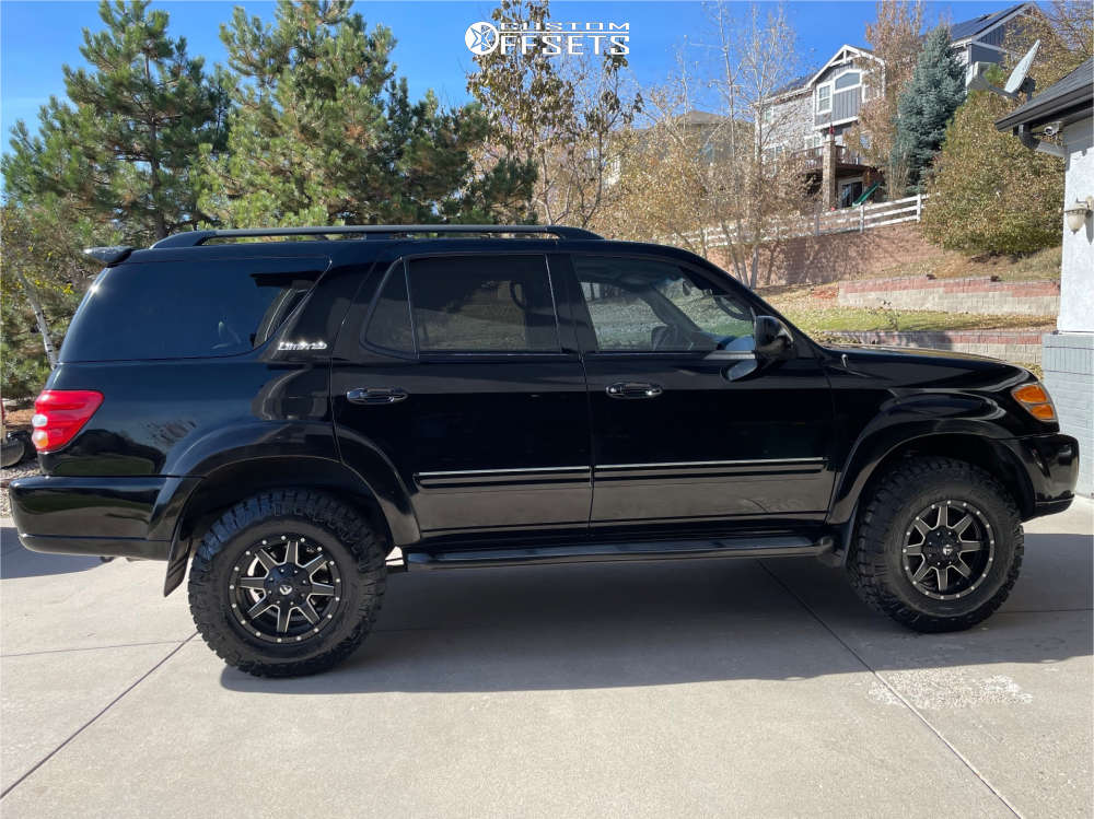 2003 Toyota Sequoia with 17x9 1 Fuel Maverick and 255/80R17 Nitto Ridge ...