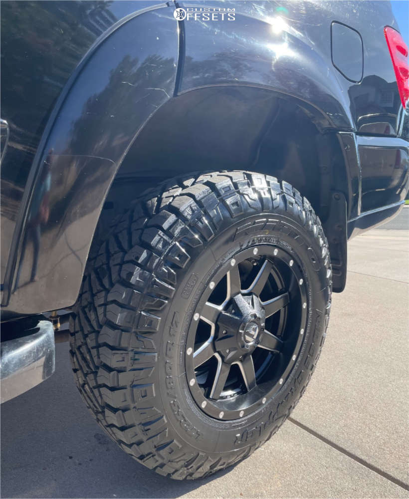 2003 Toyota Sequoia with 17x9 1 Fuel Maverick and 255/80R17 Nitto Ridge ...