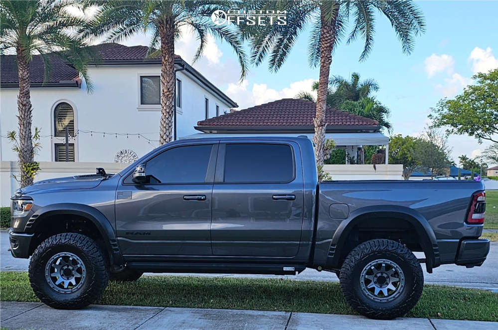 2021 Ram 1500 with 18x9 18 Method Mr317 and 37/12.5R18 Falken Wildpeak ...