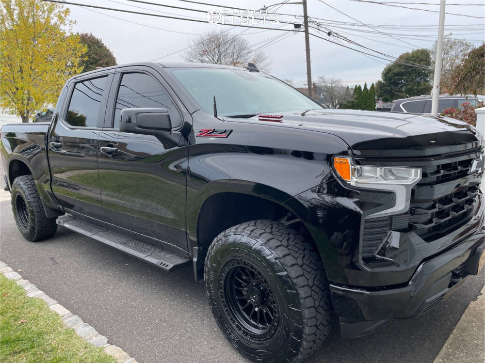 2023 Chevrolet Silverado 1500 with 17x10 -15 V-Rock Strike and 295 ...