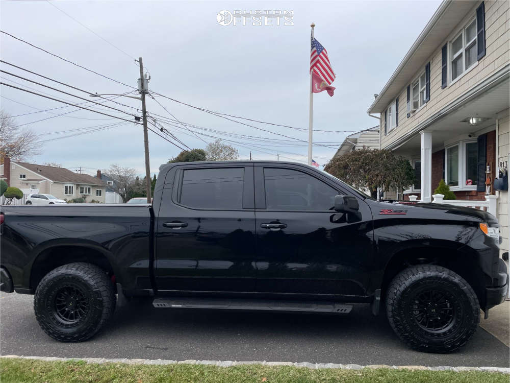 2023 Chevrolet Silverado 1500 with 17x10 -15 V-Rock Strike and 295 ...