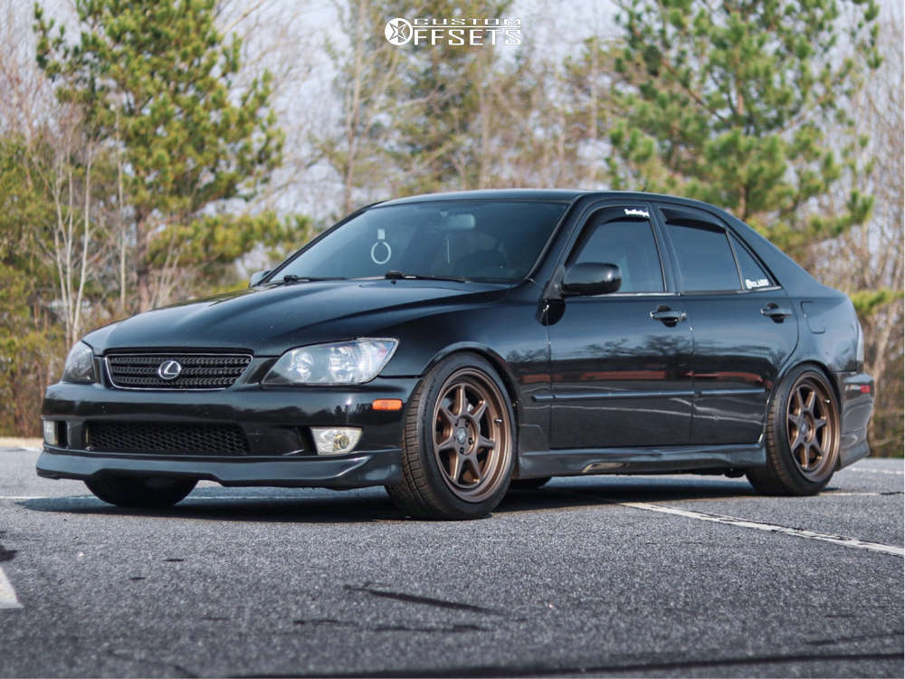 2002 Lexus IS300 with 18x8.5 30 ESR Cr7 and 225/45R18 Continental ...