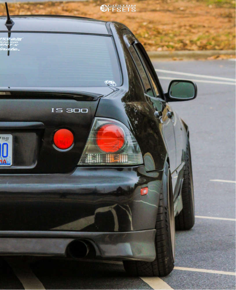 2002 Lexus IS300 with 18x8.5 30 ESR Cr7 and 225/45R18 Continental ...