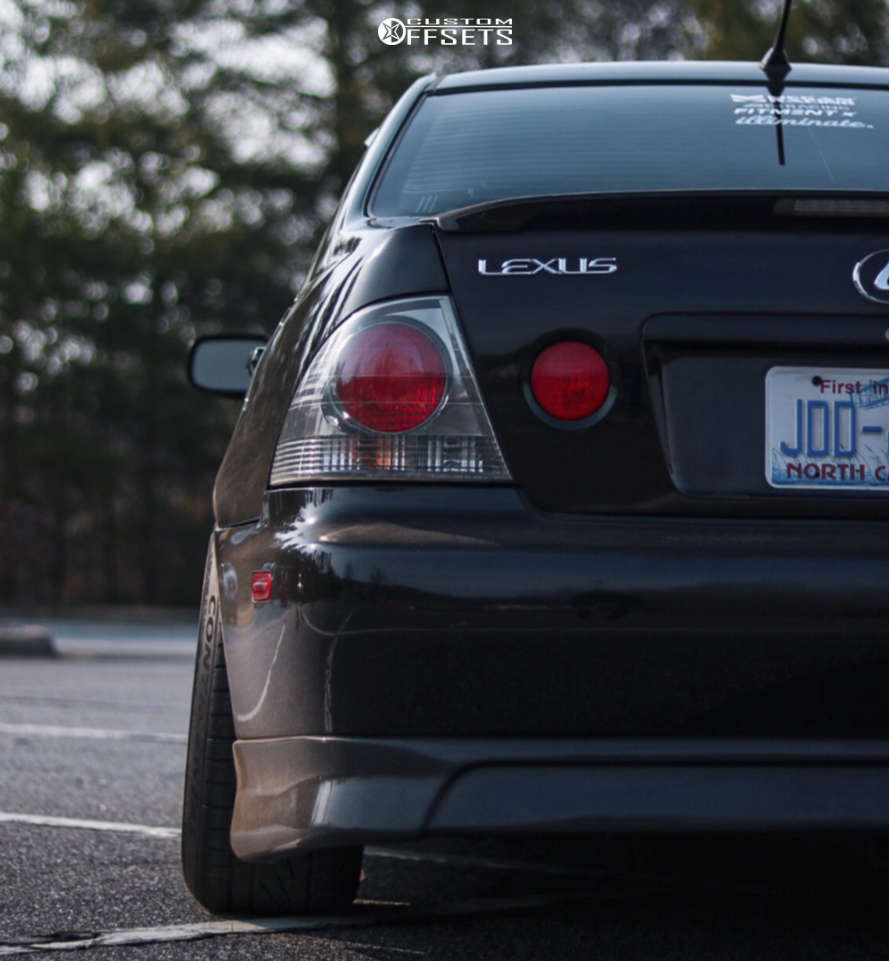 2002 Lexus IS300 with 18x8.5 30 ESR Cr7 and 225/45R18 Continental ...