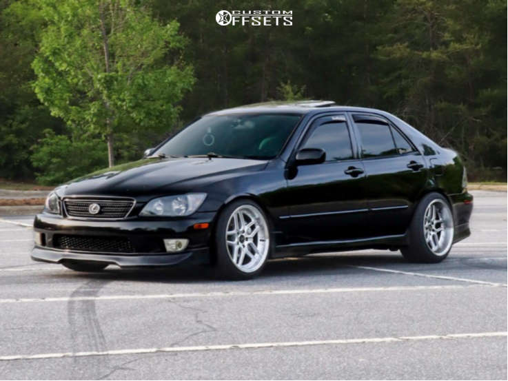 2002 Lexus IS300 with 18x9.5 22 ESR Cs15 and 215/45R18 Continental ...