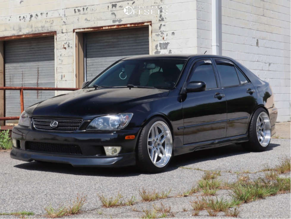 2002 Lexus IS300 with 18x9.5 22 ESR Cs15 and 215/45R18 Continental ...