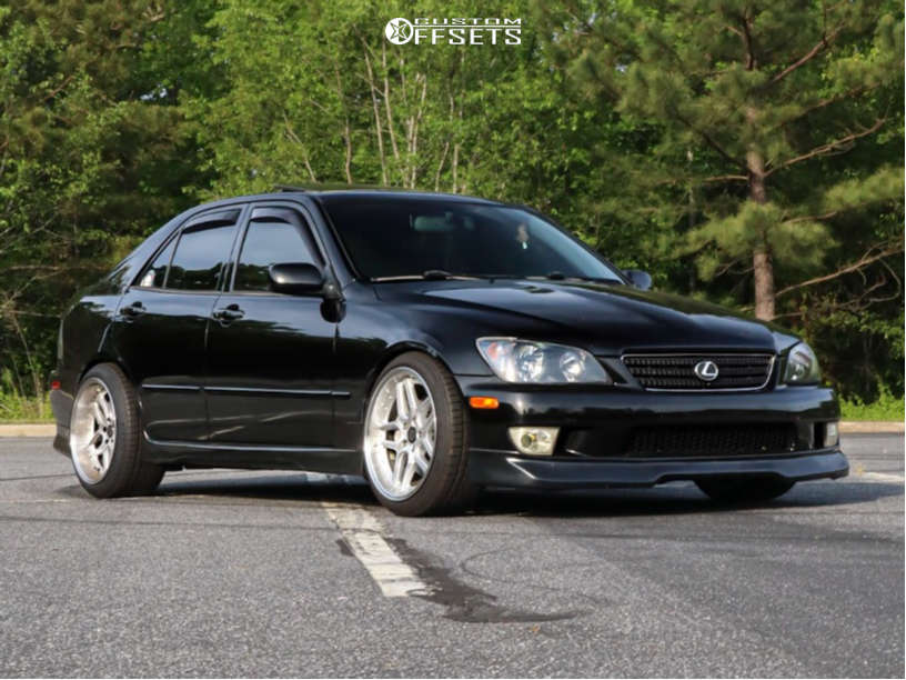 2002 Lexus IS300 with 18x9.5 22 ESR Cs15 and 215/45R18 Continental ...