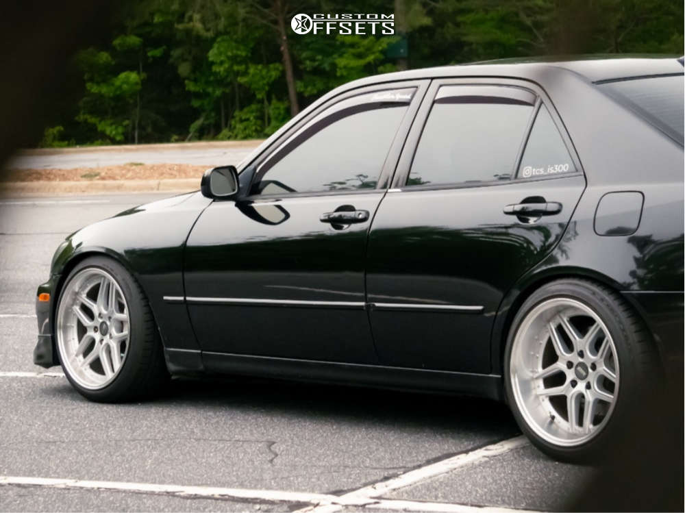 2002 Lexus IS300 with 18x9.5 22 ESR Cs15 and 215/45R18 Continental ...