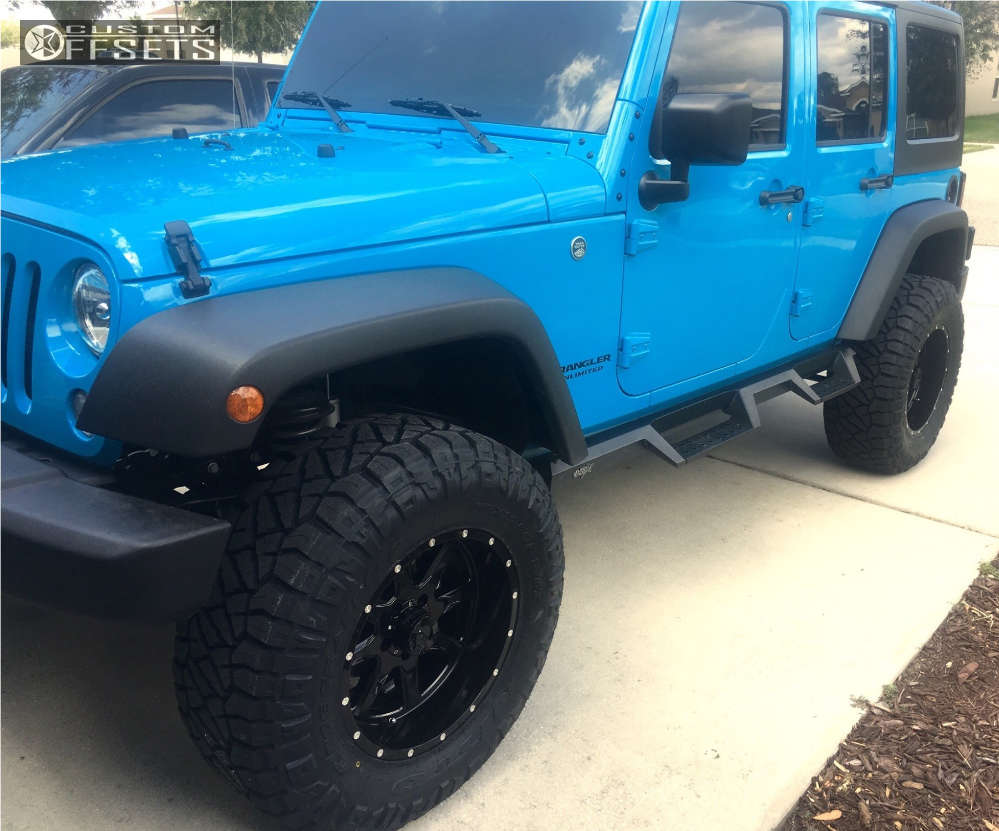 2017 Jeep Wrangler with 18x10 -24 Tuff T15 and 35/12.5R18 Nitto Ridge ...