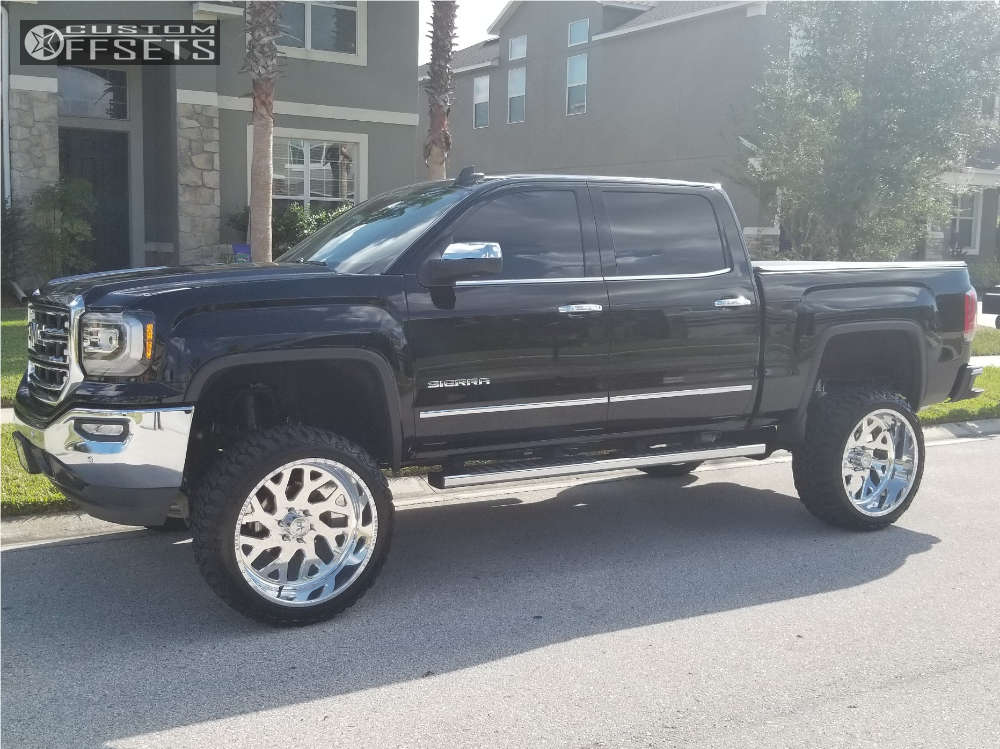 2017 GMC Sierra 1500 with 24x12 -40 American Force Lucky Ss and 35/12 ...