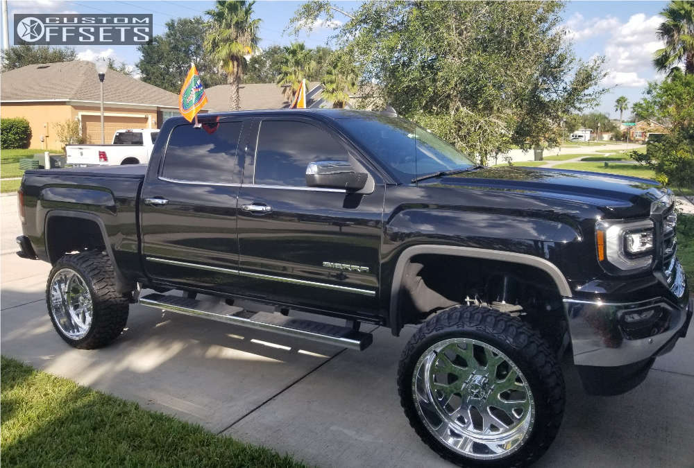 2017 GMC Sierra 1500 with 24x12 -40 American Force Lucky Ss and 35/12 ...
