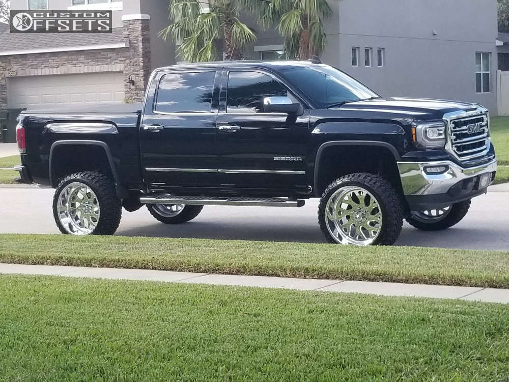 2017 GMC Sierra 1500 with 24x12 -40 American Force Lucky Ss and 35/12 ...
