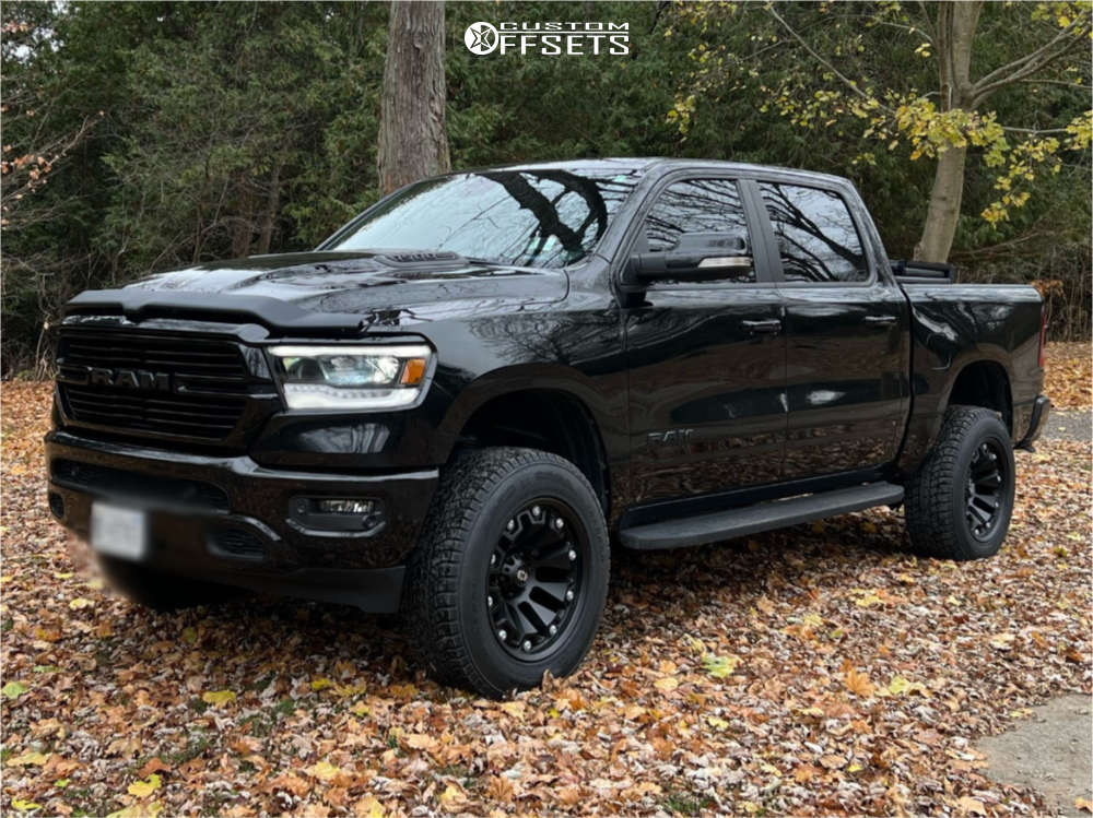 2020 Ram 1500 with 20x10 -25 Vision Armor and 275/65R20 General Grabber ...