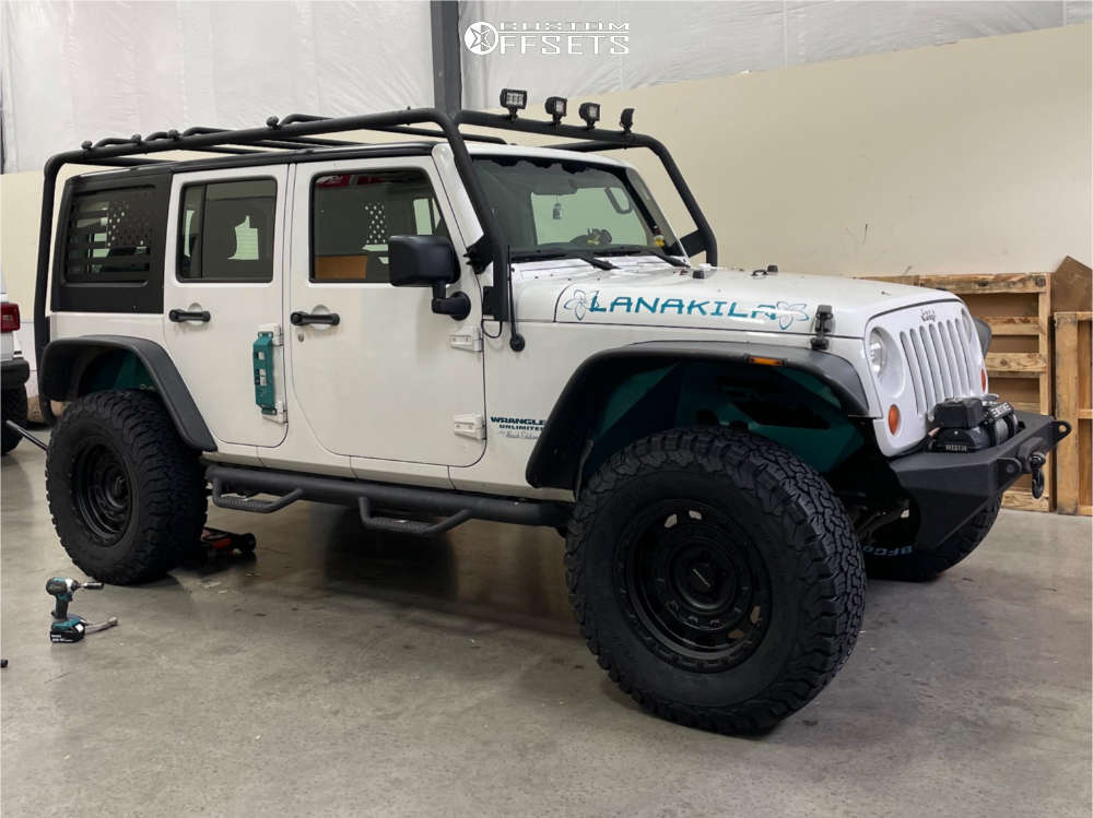 2013 Jeep Wrangler with 18x9.5 -18 Vision Tactical and 35/12.5R18 ...