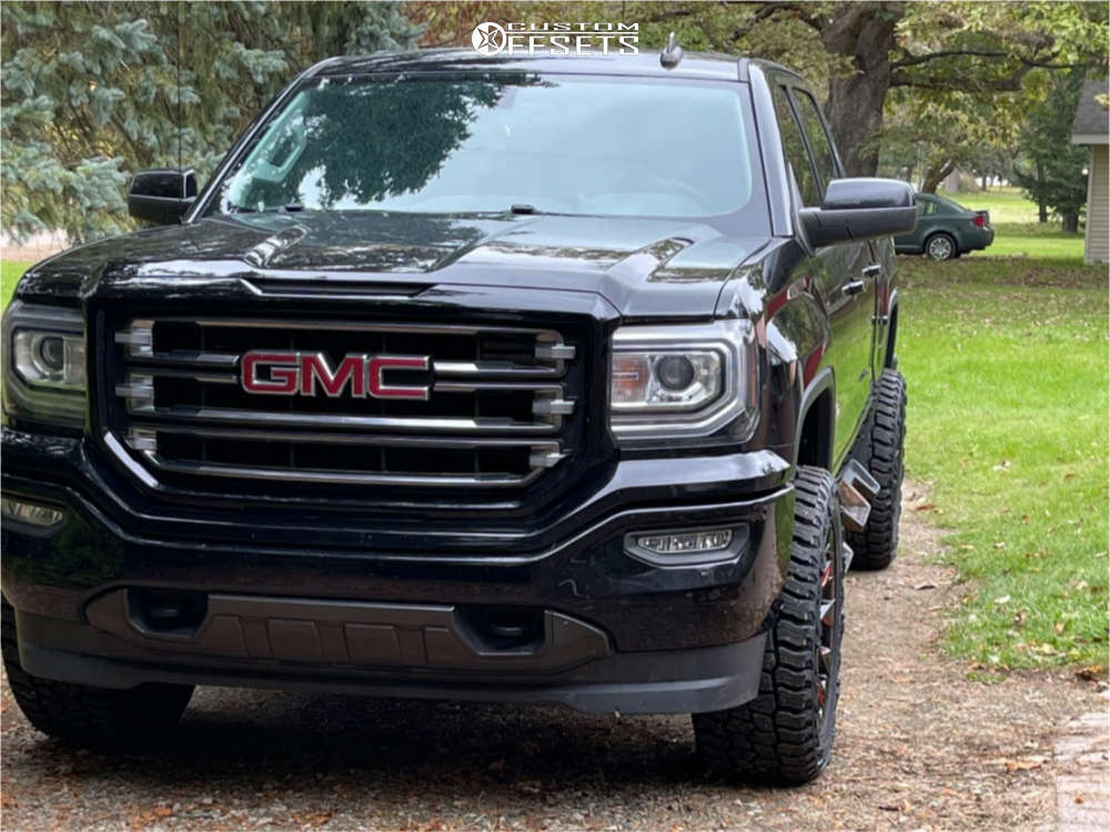 2018 GMC Sierra 1500 with 20x10 -18 Fuel Flame 6 and 35/12.5R20 Mickey ...