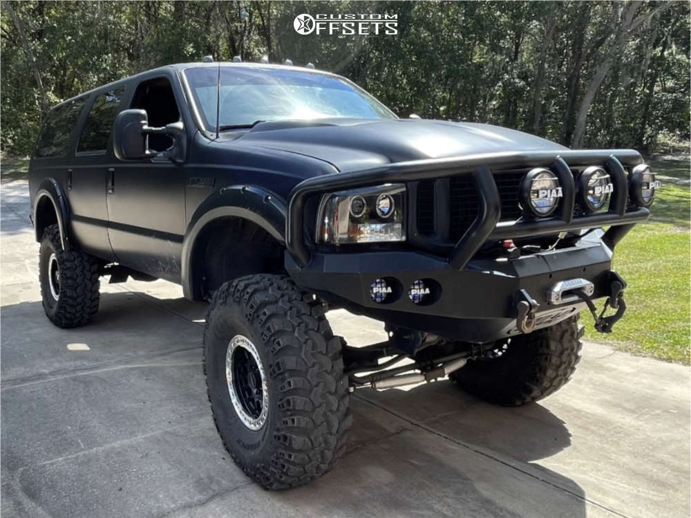 2001 Ford Excursion with 17x8.5 0 KMC Km235 and 42/14R17 Super Swamper ...