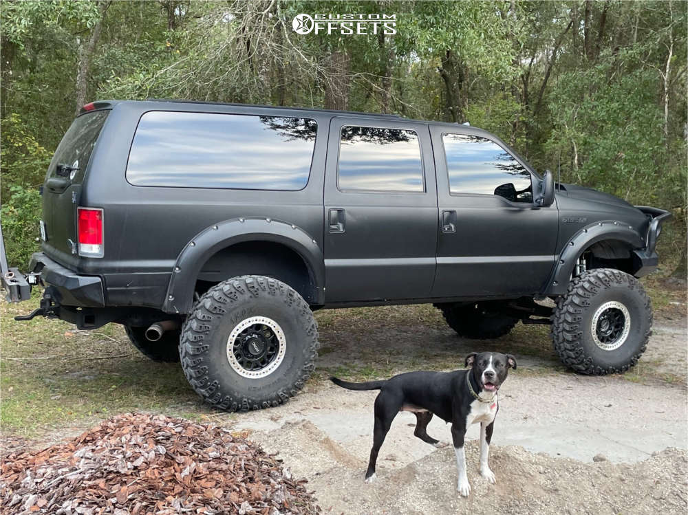 2001 Ford Excursion with 17x8.5 0 KMC Km235 and 42/14R17 Super Swamper ...