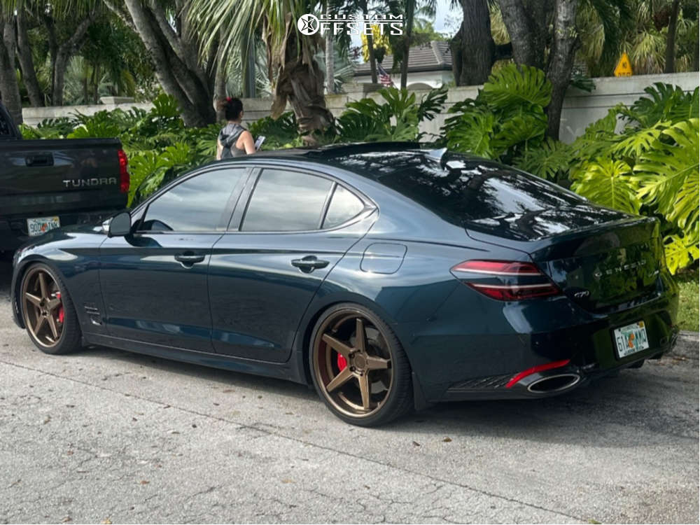 2022 Genesis G70 with 20x8.5 35 Ferrada Fr3 and 255/30R20 Falken Azenis ...