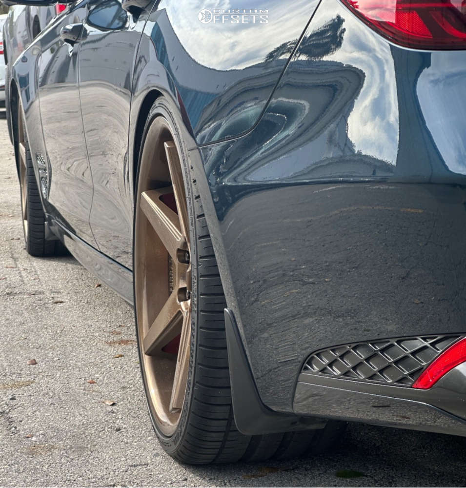 2022 Genesis G70 with 20x8.5 35 Ferrada Fr3 and 255/30R20 Falken Azenis ...