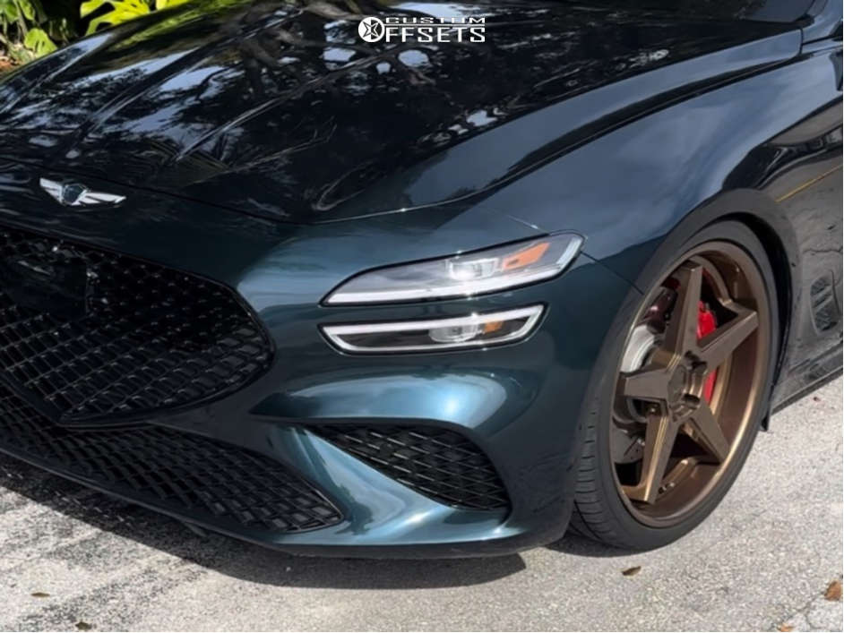 2022 Genesis G70 with 20x8.5 35 Ferrada Fr3 and 255/30R20 Falken Azenis ...