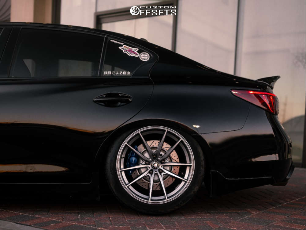 2015 INFINITI Q50 with 19x9.5 25 Konig Oversteer and 255/40R19 ...