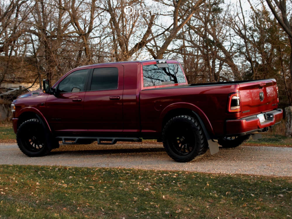 2020 Ram 2500 with 22x10 -19 Axe Offroad Chronus and 325/50R22 AMP Mud ...