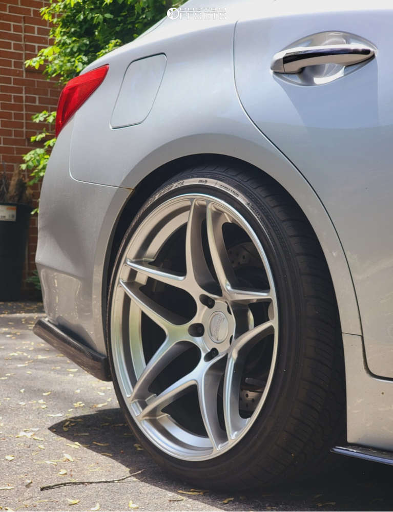 2015 INFINITI Q50 with 19x10.5 22 Kansei Astro and 255/35R19 Vercelli Strada Ii and Lowering ...